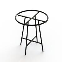 China Collapsible Iron Garments Metal Clothing Display Rack Round Tube Powder Coating for sale