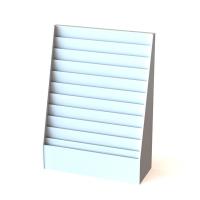 China Multiple Layers Sloped MDF Greeting Card Display Stand for sale