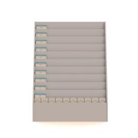 China Multiple Layers Sloped MDF Greeting Card Display Stand for sale