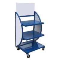 China Floor Stand 3 Layer One Side Metal Lubricant Display Rack for sale