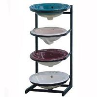 China One Side 4 Tiers Flooring Display Stand for Bathroom Sinks for sale