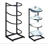 China One Side 4 Tiers Flooring Display Stand for Bathroom Sinks for sale