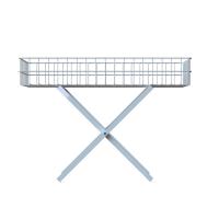 China Folding Metal Wire Mobile Dump Table With Square Tube Foot for sale