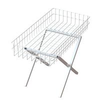 China Folding Metal Wire Mobile Dump Table With Square Tube Foot for sale
