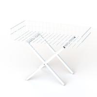 China Folding Metal Wire Mobile Dump Table With Square Tube Foot for sale