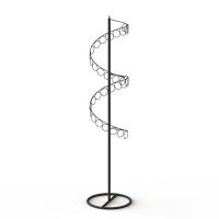 China Freestanding Spiral 32 Ring Metal Scarf Hanger for sale
