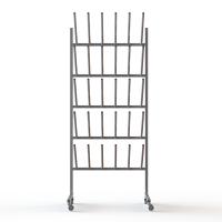 China 30 Pair Steel Mobile Chrome Hotel Display Stand KD Knockdown for sale