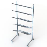 China 30 Pair Steel Mobile Chrome Hotel Display Stand KD Knockdown for sale