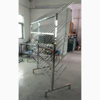 China 30 Pair Steel Mobile Chrome Hotel Display Stand KD Knockdown for sale