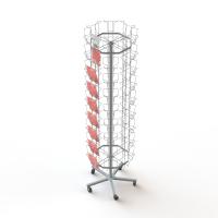 China 8 Sided Spinner KD Metal Display Rack For Greeting Card for sale