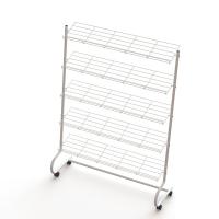 China Wire Sloped Shelves Shoe Rack Floor Standing Multiple Layer Chrome Layer Stand for Shoes for sale