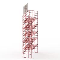 China Adjustable Height Metal Wire Display Racks For Supmarket Folding Feature for sale