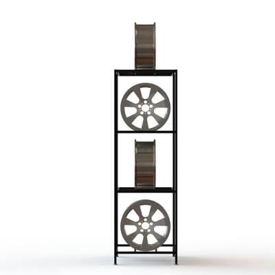 China Square Aluminum Alloy Wheel Display Stand Knocked Down for sale