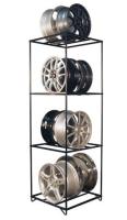 China Square Aluminum Alloy Wheel Display Stand Knocked Down for sale