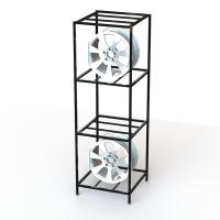 China Square Aluminum Alloy Wheel Display Stand Knocked Down for sale
