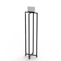 China Square Cushion Folded Metal Floor Display Stands , Iron Display Rack With 4 Caster for sale