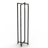 China Square Cushion Folded Metal Floor Display Stands , Iron Display Rack With 4 Caster for sale