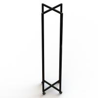 China Square Cushion Folded Metal Floor Display Stands , Iron Display Rack With 4 Caster for sale