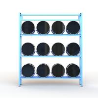 China Engine Oil Barrel  Knocked Down Metal Display Racks For Garage for sale