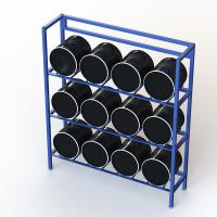 China Engine Oil Barrel  Knocked Down Metal Display Racks For Garage for sale