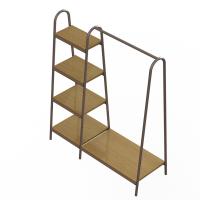 China Inverted U Shaped Shoe Display Stand With MDF Shelves for sale