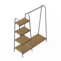 China Inverted U Shaped Shoe Display Stand With MDF Shelves for sale