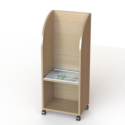 China KD Construction MDF Literature Display Stand Wooden Maple for sale