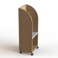 China KD Construction MDF Literature Display Stand Wooden Maple for sale
