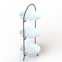 China Metal Wire 3Tiers Metal Display Rack Welded Structure for sale