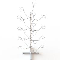 China Chrome Adjustable 20 Hooks Tree Display Stand For Hats Caps Display Rack for sale