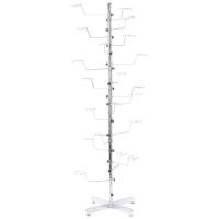 China Chrome Adjustable 20 Hooks Tree Display Stand For Hats Caps Display Rack for sale