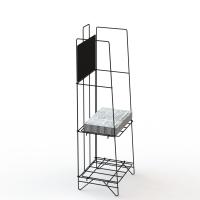 China 2 Wire Shelves Newspaper Display Stand KD Construction for sale