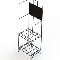 China 2 Wire Shelves Newspaper Display Stand KD Construction for sale