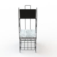 China 2 Wire Shelves Newspaper Display Stand KD Construction for sale
