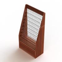 China 11 Tiered Literature Floor Stand MDF And Metal Display Rack For Brochures Holder for sale