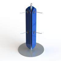 China Customized Gloves Metal Display Rack With 3 Sides Plastic Panel Metal Hooks retail Clothing Display Racks for sale