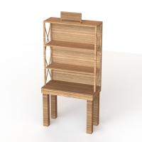 China Oak KD Construction Wooden Retail Display Stands With Shelves for sale