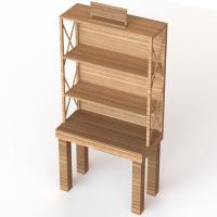 China Oak KD Construction Wooden Retail Display Stands With Shelves for sale