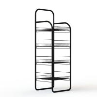 China Four Wire Baskets Floor Grocery Display Stands Multi Tiers Convenience Store Display Racks for sale