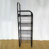 China Four Wire Baskets Floor Grocery Display Stands Multi Tiers Convenience Store Display Racks for sale