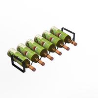 China 6 Bottles Wine Wire Rack For Home Display Rack Table Wine Organizer Shelf Rack for sale