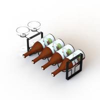 China Metal Wire Stacking Wine Bottle Glass Holder For Home Display for sale
