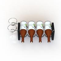 China Metal Wire Stacking Wine Bottle Glass Holder For Home Display for sale