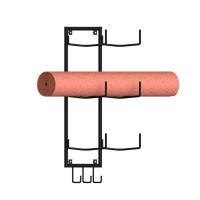 China Yoga Mat And Foam Roller Storage Gym Equipment Rack Standing Wall Mounted for sale