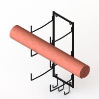 China Yoga Mat And Foam Roller Storage Gym Equipment Rack Standing Wall Mounted for sale