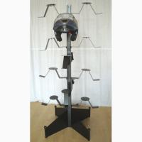 China Full Motorcycle Helmets Metal Equipment Rack Adjustable With Casters for sale