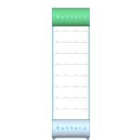 China Tubular Sturdy Battery Display Rack With Double Sides Metal Pegs for sale