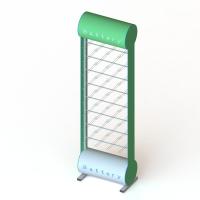 China Tubular Sturdy Battery Display Rack With Double Sides Metal Pegs for sale