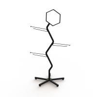China 5Legs Base Pans Tree Metal Floor Display Stands Knock Down for sale