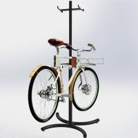 China Knocked Down U Shape Tube Bike Storage Rack With X-Shape Base for sale